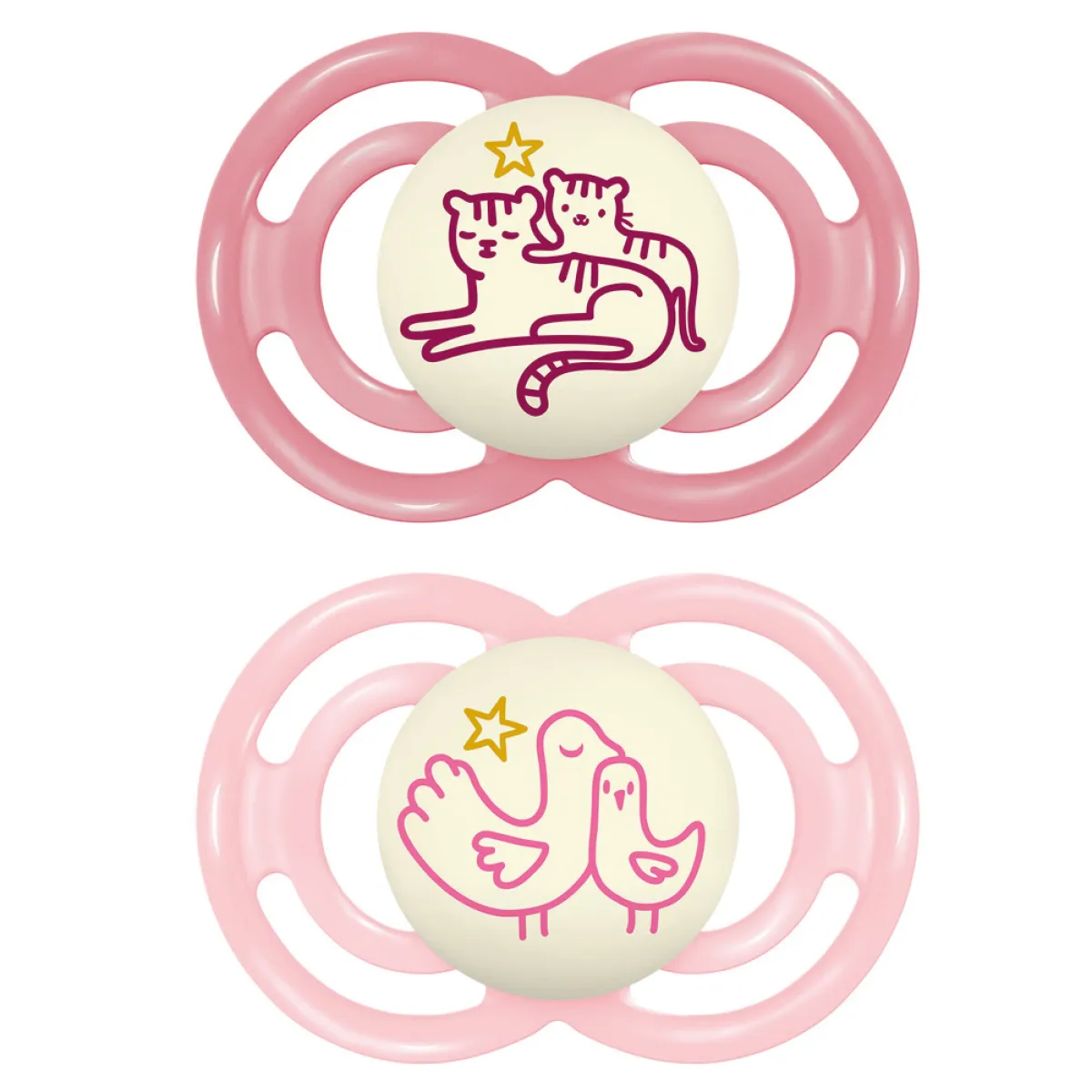 CHUPETA MAM PERFECT NIGHT 6+ MESES - EMBALAGEM DUPLA ROSA | Quartz Rose ...